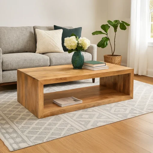 Jual Keli Walpore Meja Tamu Kayu Jati Solid Modern - Jepara Heritage