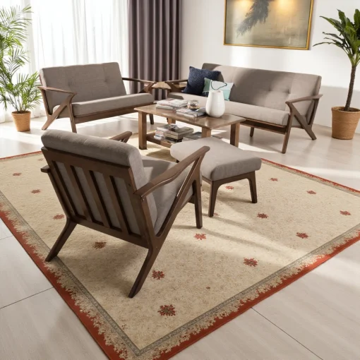 Jual Linderry Set Sofa Tamu Kayu Jati Solid Minimalis - Jepara Heritage
